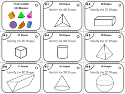 3D Shapes Task Cards | Teaching Resources