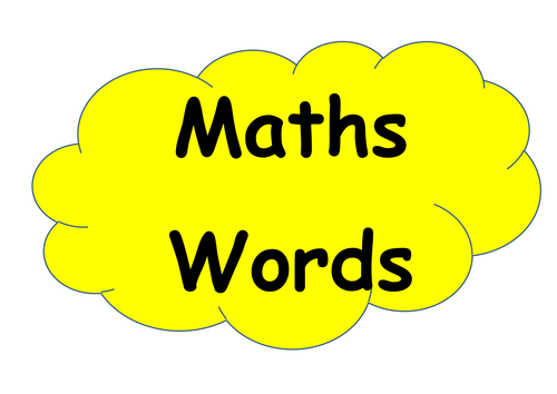 Mathematical words display | Teaching Resources