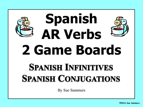 Spanish AR Verbs 2 Board Games and Vocabulary | Teaching Resources