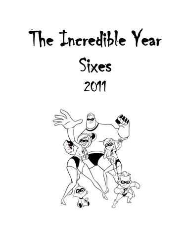 The Incredibles workbook | Teaching Resources