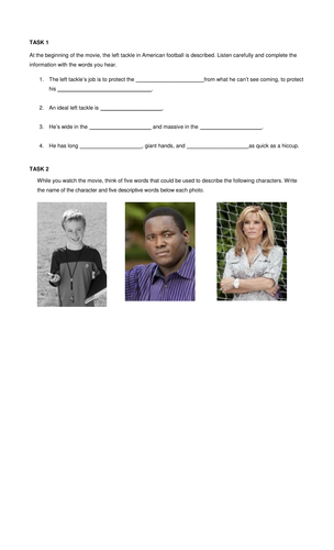 The Blind Side movie questions | Teaching Resources