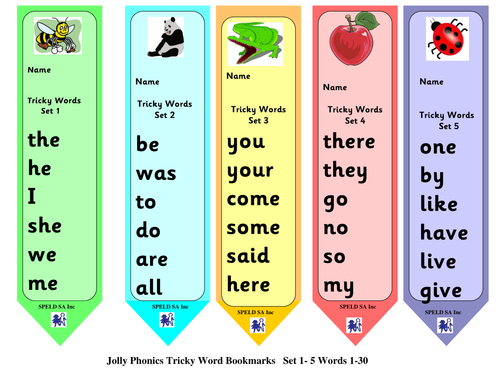 Tricky Word Book Marks (Comic Sans & Sassoon Font) | Teaching Resources
