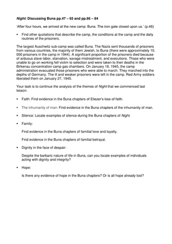 Night by Elie Wiesel | Teaching Resources