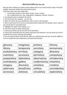 A Word Sort for suffixes ary, ory, ery. | Teaching Resources