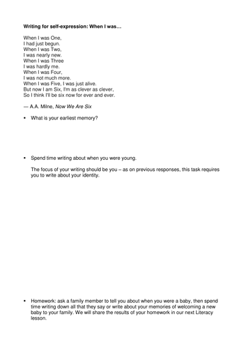 VCAL: Writing for self-expression | Teaching Resources