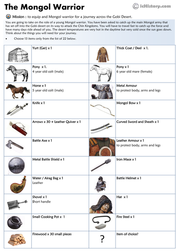 The Mongol Warrior | Teaching Resources