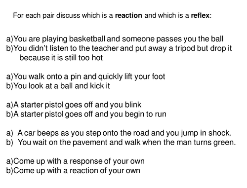 Reaction times - well planned lesson with all resources | Teaching ...