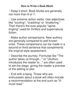 How to write a book blurb | Teaching Resources