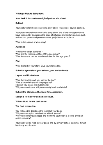 Asylum Seekers: writing a picture story book | Teaching Resources
