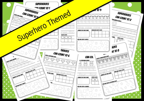 Superhero Number Workbook 1-20 | Teaching Resources