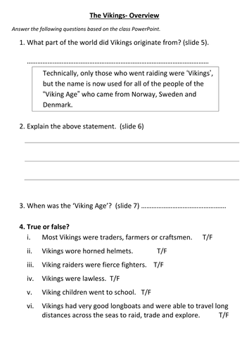 Vikings Introduction Overview | Teaching Resources
