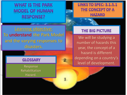NEW AQA A Level Geography hazards: The Park Model. | Teaching Resources