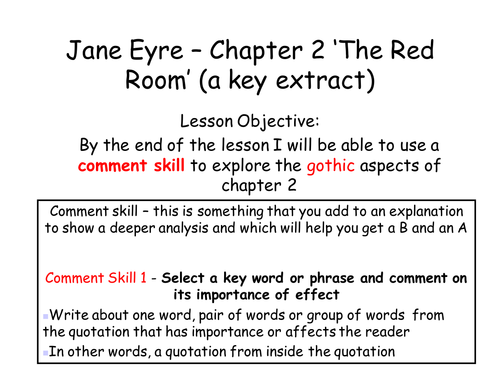 Gothic literature - Jane Eyre | Teaching Resources