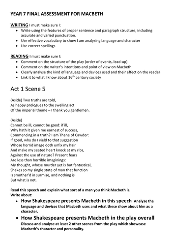 KS3 Macbeth Full SOW | Teaching Resources