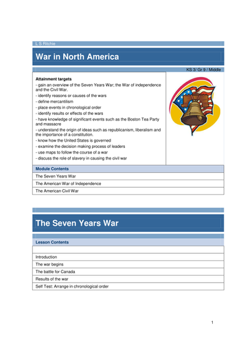 War in North America | Teaching Resources