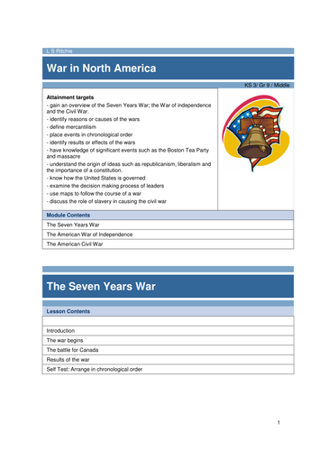 War in North America | Teaching Resources