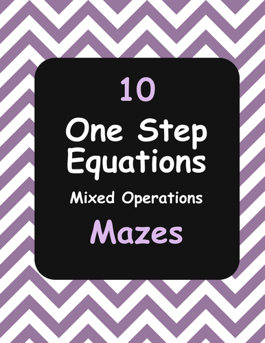 One Step Equations Maze Bundle | Teaching Resources