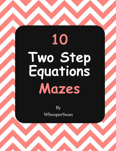 Two Step Equations Maze | Teaching Resources