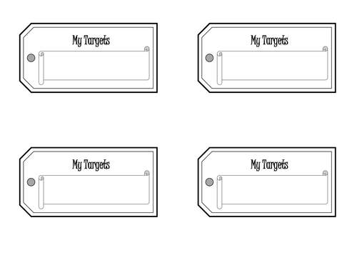 Target Labels for Display (4 per page) | Teaching Resources