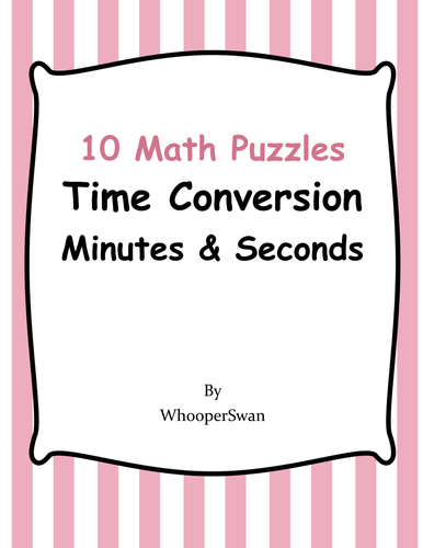 Time Conversion Math Puzzles Bundle | Teaching Resources
