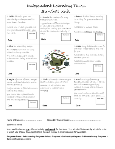 Independent Learning Homework Bundle KS3 | Teaching Resources