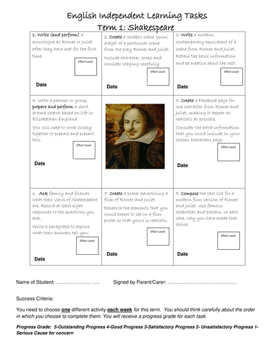 Independent Learning Homework Bundle KS3 | Teaching Resources