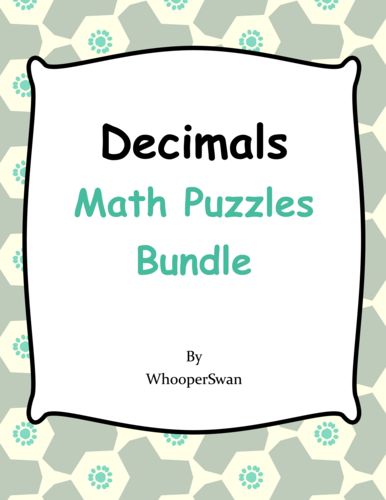 Decimals Math Puzzles Bundle | Teaching Resources