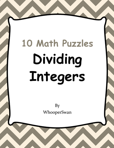 Integers Math Puzzles Bundle | Teaching Resources