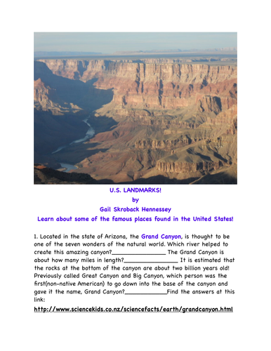 U.S. Landmarks: A Webquest | Teaching Resources