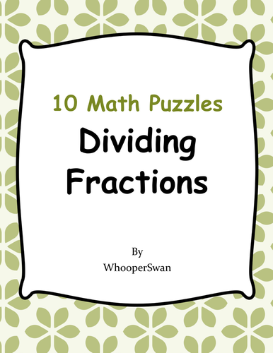 Dividing Fractions Puzzles | Teaching Resources