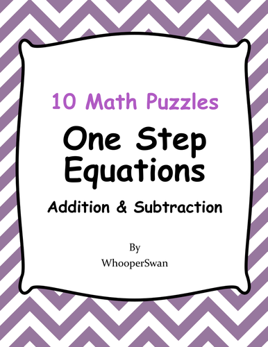 Equations Puzzles Bundle | Teaching Resources