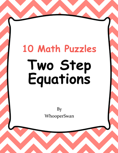 Two Step Equations Puzzles | Teaching Resources
