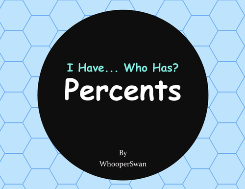 I Have, Who Has - Percents | Teaching Resources