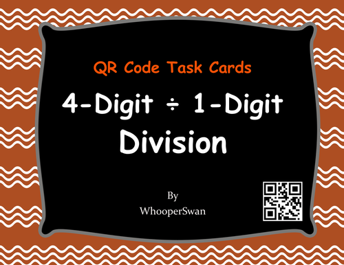 QR Code Division Task Cards Bundle | Teaching Resources