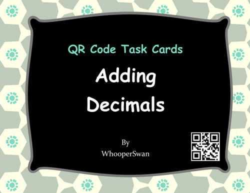 QR Code Decimals Task Cards Bundle | Teaching Resources
