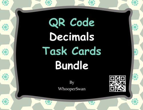 QR Code Decimals Task Cards Bundle | Teaching Resources