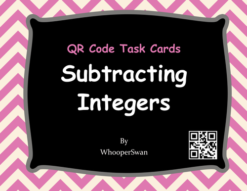 QR Code Integers Task Cards Bundle | Teaching Resources
