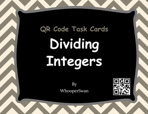 QR Code Integers Task Cards Bundle | Teaching Resources