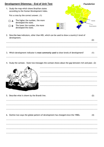 Edexcel GCSE Geography B - Changing Settlements in the UK - End of Unit ...