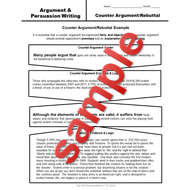 Persuasive Writing Counter Arguments and Rebuttals | Teaching Resources