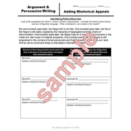 Persuasive & Argument Writing Adding Ethos Pathos Logos Rhetorical ...