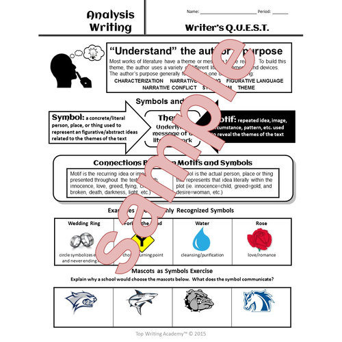 Literary Analysis Essay Unit | Teaching Resources
