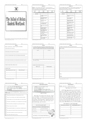 The Ballad of Mulan Student Workbook | Teaching Resources