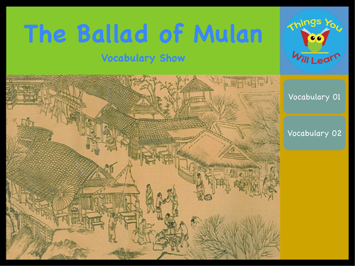 The Ballad of Mulan Vocabulary Show | Teaching Resources