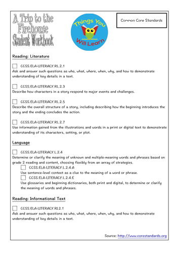 A Trip to the Firehouse Student Workbook | Teaching Resources