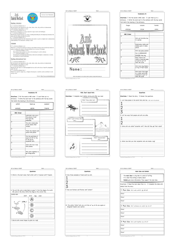 Ant Student Workbook | Teaching Resources