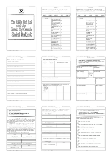 The Little Red Ant and the Great Big Crumb Student Workbook | Teaching ...