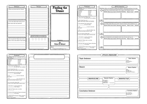 Finding the Titanic Comprehension Foldable | Teaching Resources
