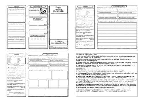 Tomas and the Library Lady Comprehension Foldable | Teaching Resources