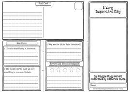 A Very Important Day Comprehension Foldable | Teaching Resources